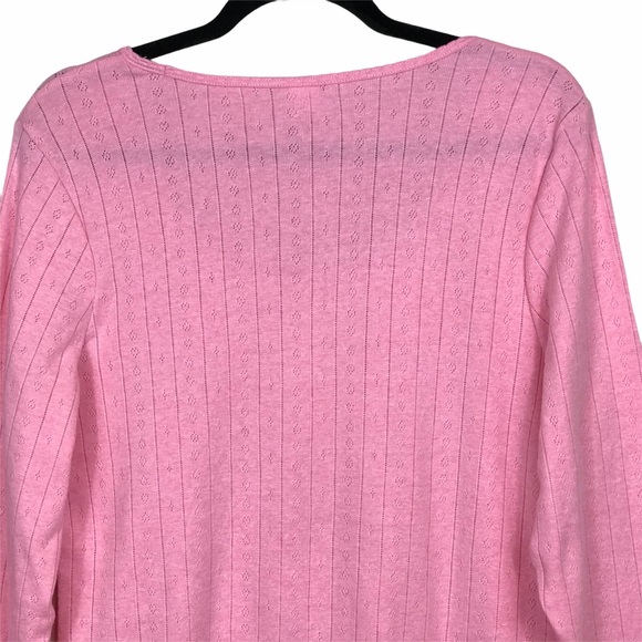 Old Navy | Tops | Old Navy Pink Pointelle Knit Top | Poshmark